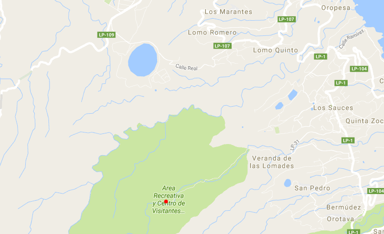 Van Los Tilos naar mirador de Las Barandas